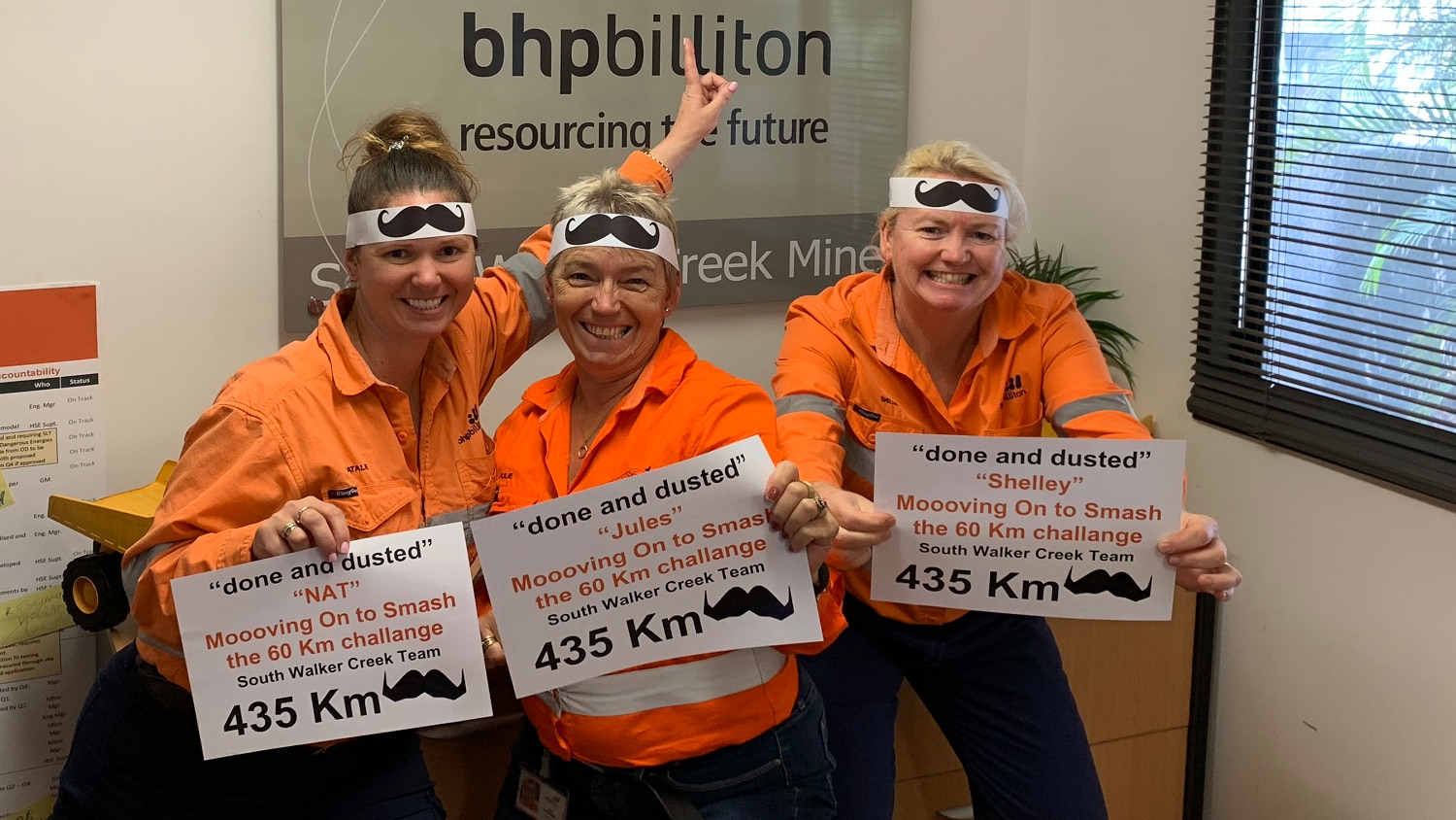 South Walker Creek team MOve for Movember | BHP